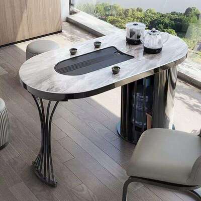 阳简台家用泡桌现代约茶功夫桌岩板小型茶台轻奢小茶椅MUV组合