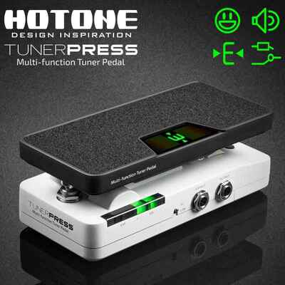 Hotone Tuner Press多功能调音表踏板四合一电吉他单块音量表情