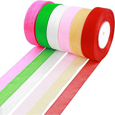 10 Yards/lot Sheer Chiffon Ribbon Organza Satin Ribbons for