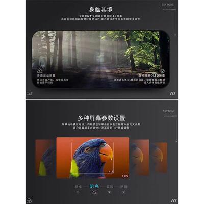 SKYZONE04OPRO穿越机航模视频眼镜升级版双接收融合模拟图传原