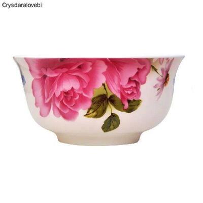 6 Inch, Fine Bone China Salad Cutter Bowl, Chinese Ceramic