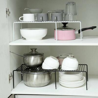 Telescopic kitchen shelves cutlery manager伸缩式厨房置物架
