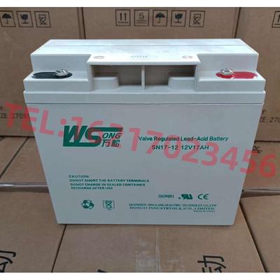 WS万松蓄电池SN17-12消防SN12065电梯12V7a17a24a38a40a65a100ah
