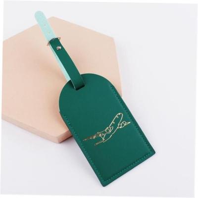 Travel Accessories Aircraft PU Leather Luggage Tag 行李牌