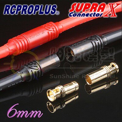 RCPROPLUS REB 6808 CS BS 24k镀金6mm香蕉插 模型锂电池插头