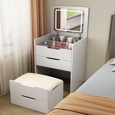 梳台床头奢柜一妆体卧迷室翻盖化妆台小户PFT型你多功能轻床边化