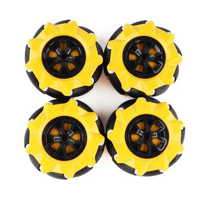 80mm麦克纳姆轮 mecanum wheel 全向轮塑料麦轮 ros车轮一套四只