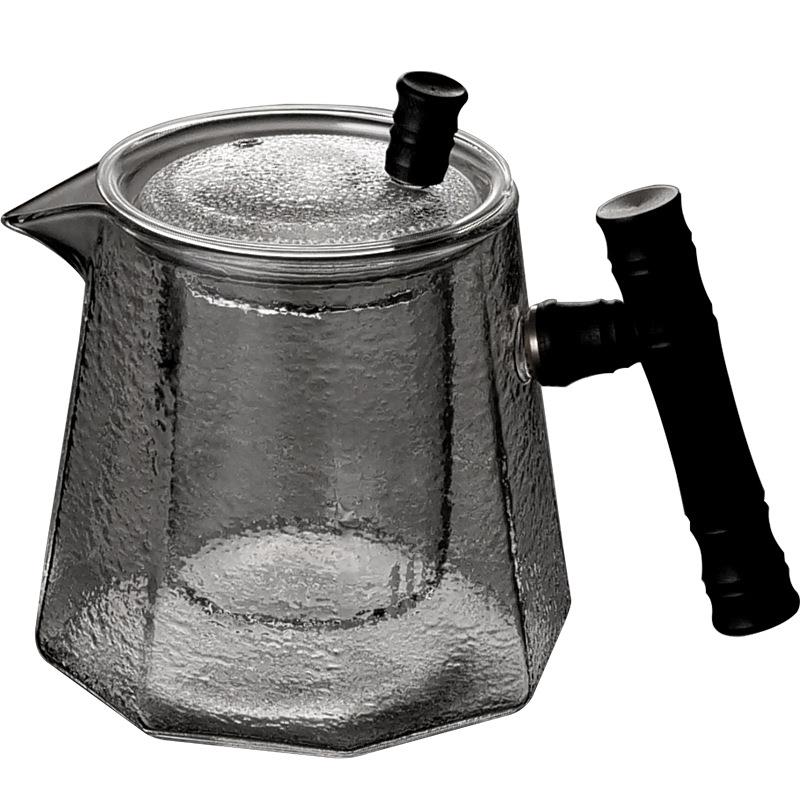 加厚玻璃茶壶耐高温侧把壶煮茶器家用煮茶壶烧水泡茶器茶具套装