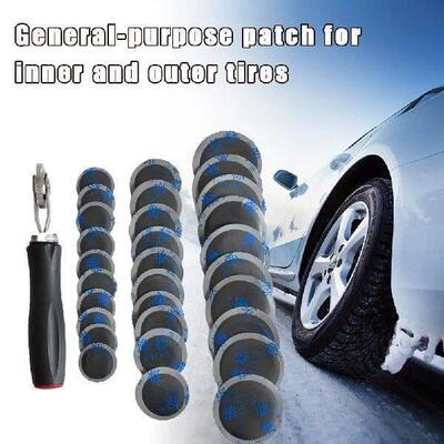 Car Tire Repair Glue Kit 32/42/58MM With Roller 30PCS