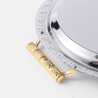 厂式家直供圆形餐餐花纹MOJ托盘欧酒店厅水果盘西餐厅助餐糕自点