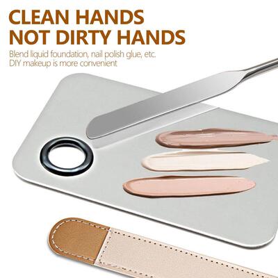 Stainless Steel Makeup Foundation Spatula Mix Foundation Ey