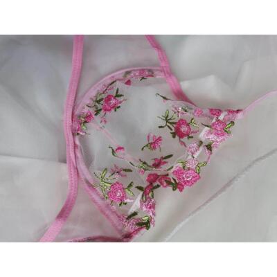 Perspective lace edging fun lingerie set