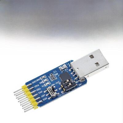 六合一多功能串口模块USB转Uart/Ttl/485/232互转Cp2102兼容3.3/5