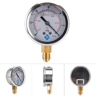 1/4 BSP Bottom Compound Pressure Vacuum Gauge Glycerine