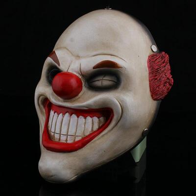 收获日2面具Dallas4角色cos演万圣节红鼻子joker挂件邪恶小丑面具