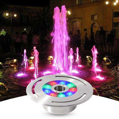 lJKD-PQ-Sed不喷灯彩锈涌泉灯环形水下七灯鱼池水底灯景观装饰防