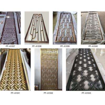 轻奢风格屏风隔断现代北欧创意餐客厅入户玄关铁艺装饰金属墙屏风