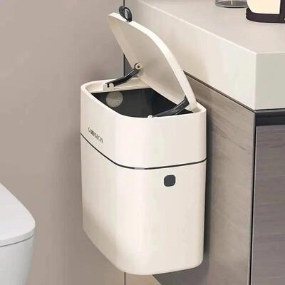 Stylish Hanging Trash Can for Household Toilets - Large Capa