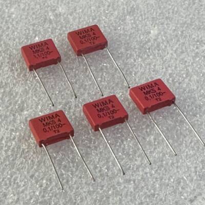 全新 红威马 WIMA 系列MKS4 0.1UF 100V 粗铜脚音频锡箔耦合电容