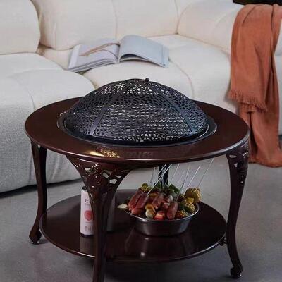 炉茶煮茶家用室内全套器具烤煮套AXS装茶炭炉烤火炉烧烤围桌围炉