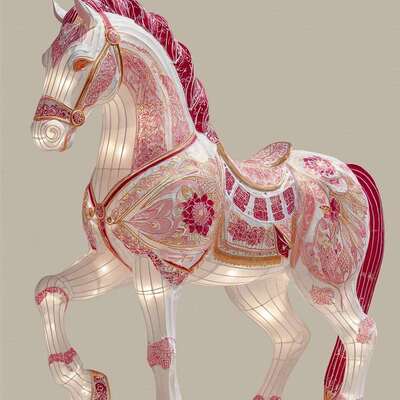 2026新款大型马年主题造型花灯彩灯景区景观亮化户外节日灯会灯展