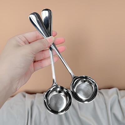 Deepened Stainless Steel Spoon, Thickened Household Flat-Bot