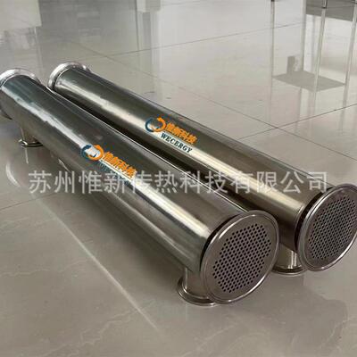 苏州双管板换热器体积小卫生级无缝毛细管换热316L纯水冷却器