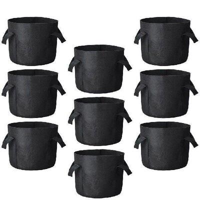 9pcs Felt Planting Bag Lightweight Breathable Growing