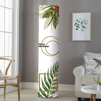 式圆柱立柜套机空调罩圆形调挡风布艺空XXF防尘套