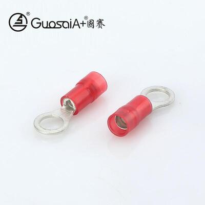 厂家供应冷压端子RVN 1.25-5SD加铜套尼龙绝缘护套圆形接线端子