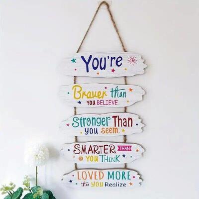 Motivational Wall Decor For Kids Wooden Inspiring itive