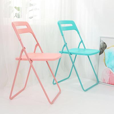 脑塑料折叠椅北欧简易靠展背椅子休闲家RZF用会大学生电椅时尚餐