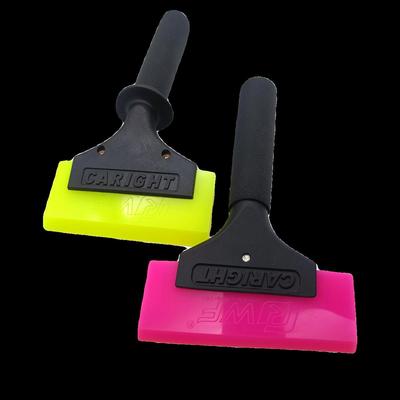 RWF荧光黄挤水刮加厚胶条粉色梯形牛津刮板玻璃膜刮水板贴膜工具