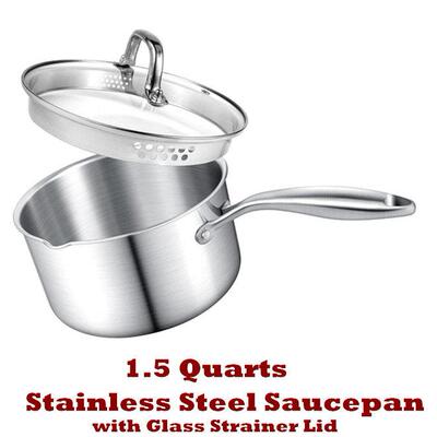 Stainless Steel Saucepan Sauce Pot Kitchen Cooking Pot