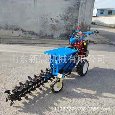 园埋电挖缆开沟机机 自走式柴油手扶开槽葡萄施肥XC-192-1沟机