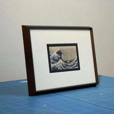 十字线条画十字国画木线条框框白木相框实木十字绣北欧条艺术框B4
