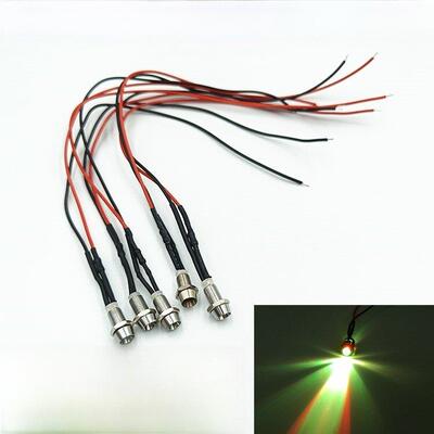 超高亮度Led灯头指示灯开口5mm，带丝灯头3V5V12V24V220V发光二极
