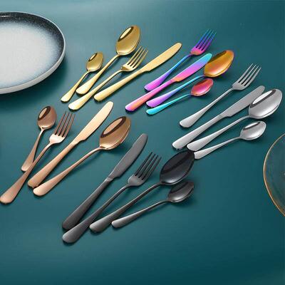 and fork spoon two dresses home full three-piece plate.
