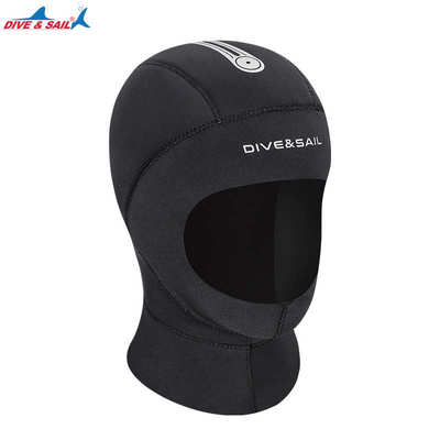 dive潜水冬泳肩连5mm防护潜水加厚弹高sailcr&帽保暖防寒泳帽头套