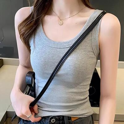 Womens Tank Top - Sexy Deep Round Neck Top 2026 Summer New