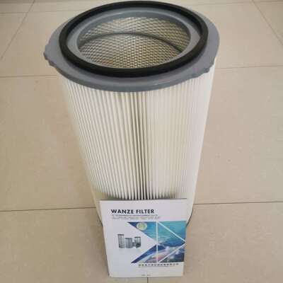 万泽厂家尘供PFE覆膜粉滤芯32*90梅花三耳除滤芯大旋风T滤筒尘滤