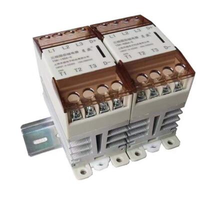 上海月盛三相固态继电器自带散热器卡扣轨道安装TSR-10DA-S25A40A