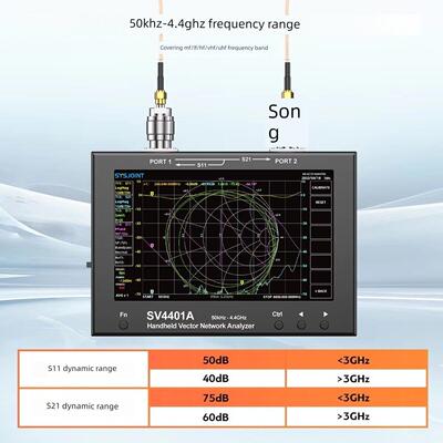 Sv4401A矢量网络分析仪50K-4.4Ghz 7寸屏幕Vna语言：中文/英文/法
