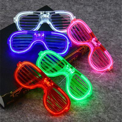 Fashion Shutters Shape LED Flashing Glasses Halloween Party