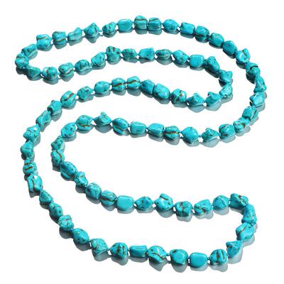 1.2 Meters Turquoise Long Necklace Design Ethnic Style Hand-