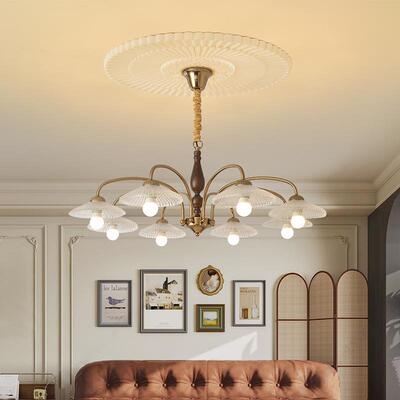 法式中古14045风客厅灯美吊式复古餐厅艺意术创卧室主北欧灯实木