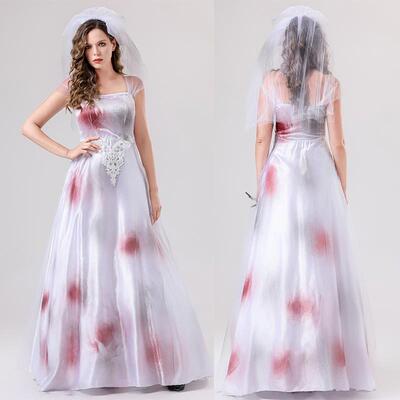 Ghost Bride Zombie Vampire Devil Costume