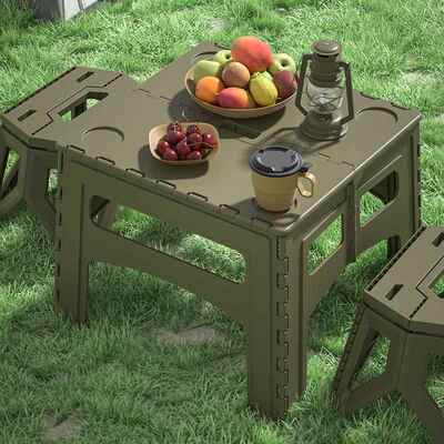 户外折桌子叠子凳子便携露营塑HLO装料桌套装摆摊小桌子简易桌露