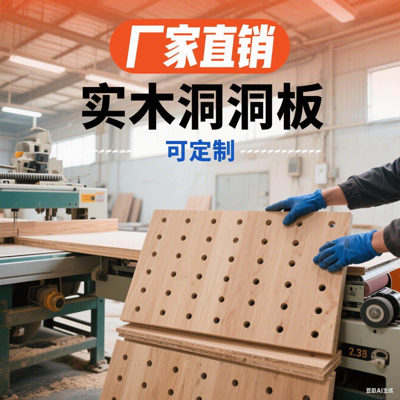 实木洞洞板定制展示架木质桌面墙面书桌收纳墙入户门口玄关置物架
