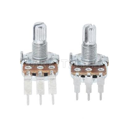 3脚弯脚WH148单联电位器B1K2K5K10K20K50K100K250K500K1M旋钮帽